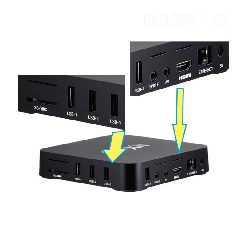 Boîtier TV lecteur multimédia MXQ Pro HD 4K/3D, Android 7.1, Wi-Fi 2,4 ...